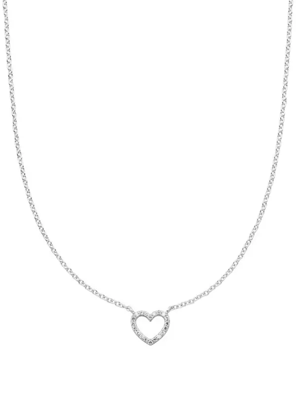 VEYNOU 14kt White Gold Diamond Heart Necklace - Silver