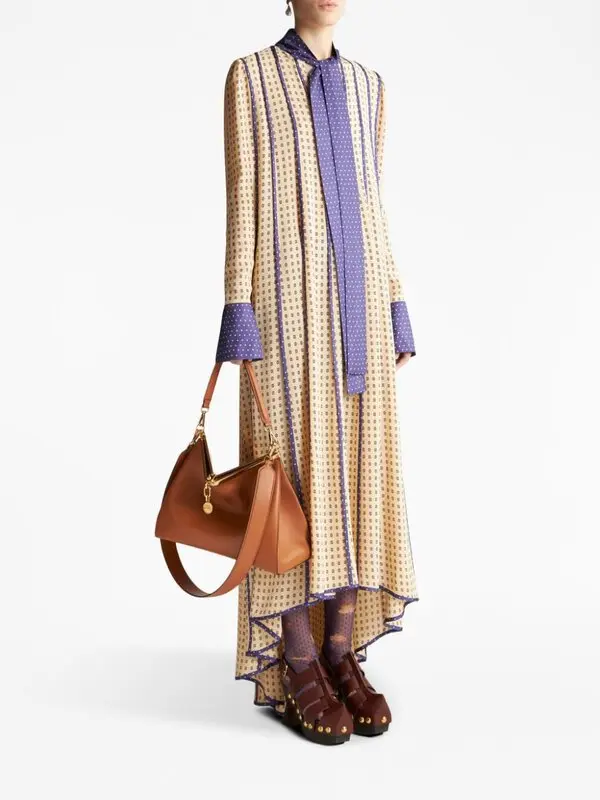 Etro Vela Leather Shoulder Bag - Brown