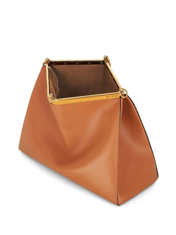 Etro Vela Leather Shoulder Bag - Brown