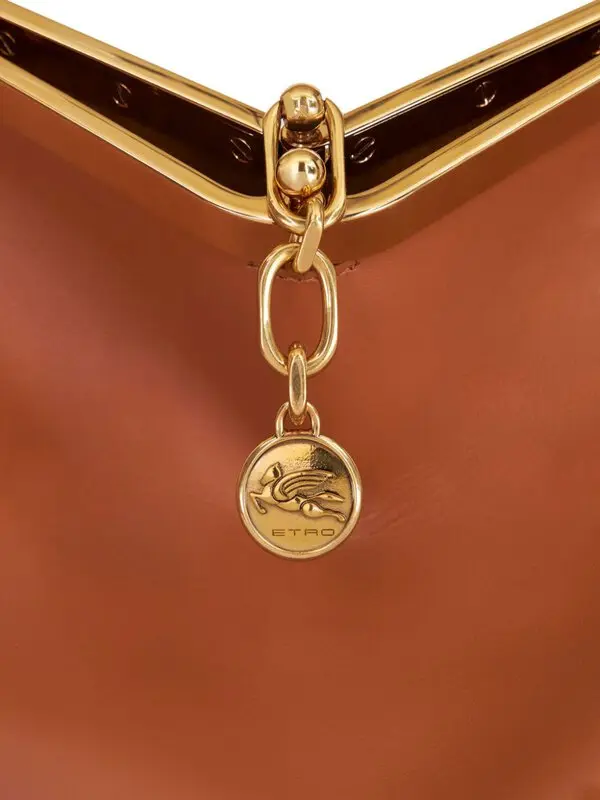Etro Vela Leather Shoulder Bag - Brown