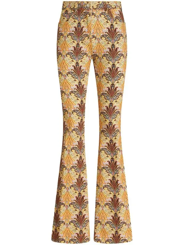 Etro Graphic-print Flared Jeans