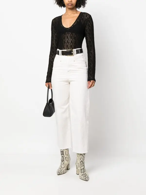Maje Round-neck Lace Bodysuit