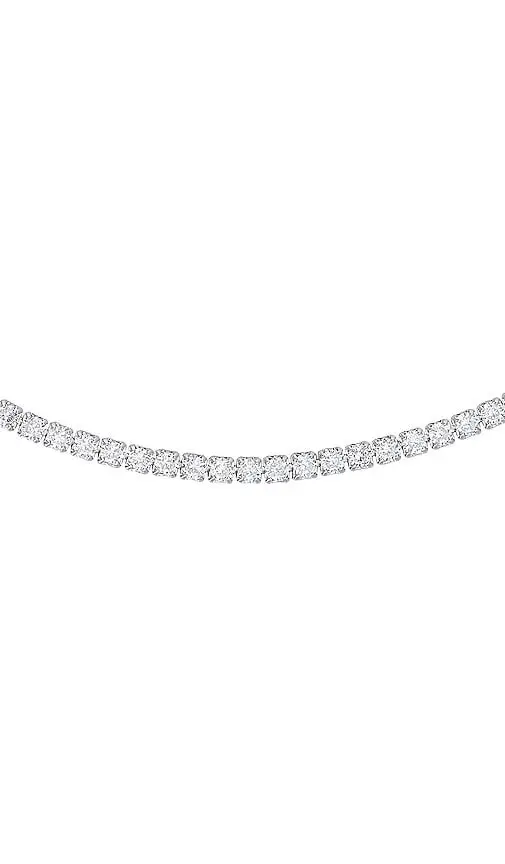 Shashi Diamond Tennis Necklace - Silver