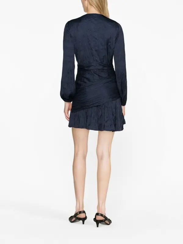 Maje Long-sleeved Draped Minidress