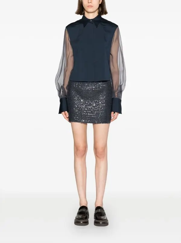 Brunello Cucinelli Sheer-sleeves Shirt