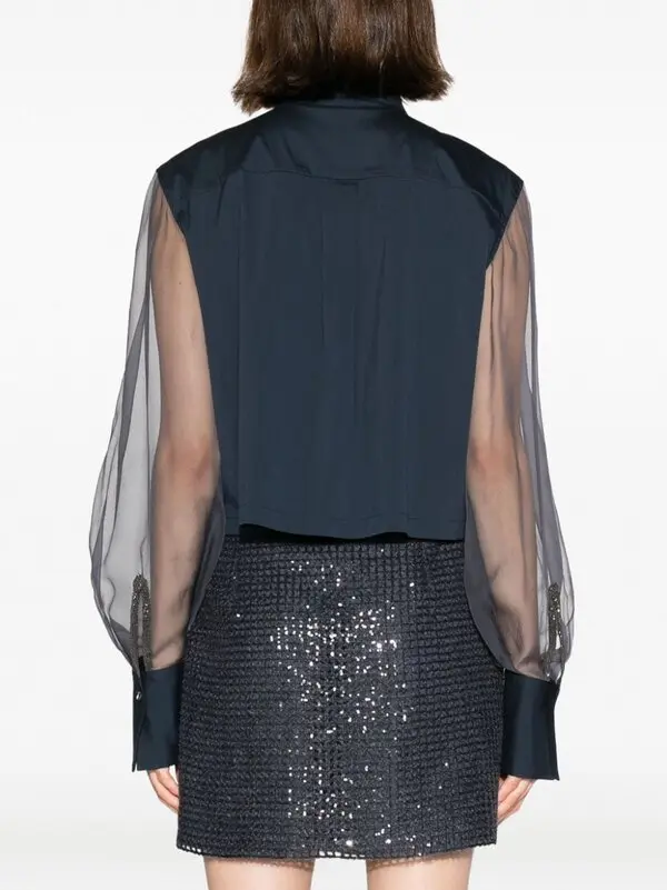 Brunello Cucinelli Sheer-sleeves Shirt