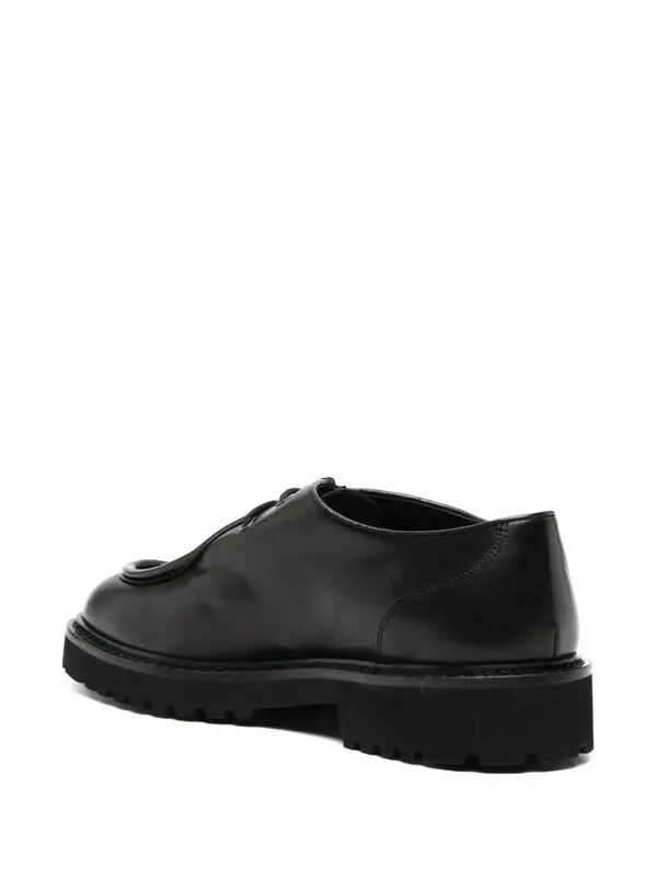 DOUCAL'S Leather Derby Shoes - Black