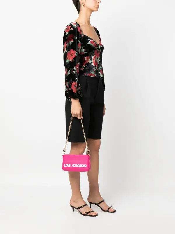 Moschino Logo Print Shoulder Bag
