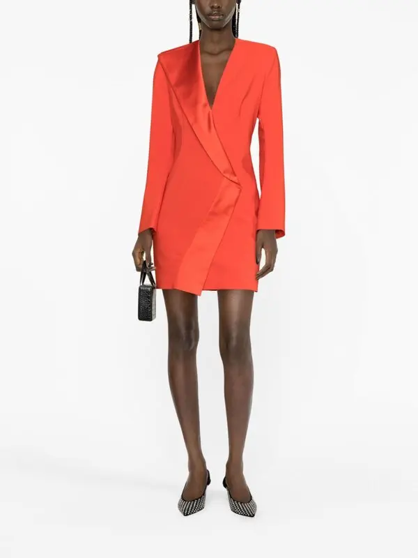 GENNY Satin-trimmed Minidress