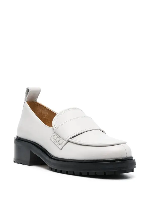 AeydĒ Ruth 40mm Round-toe Loafers - Grey