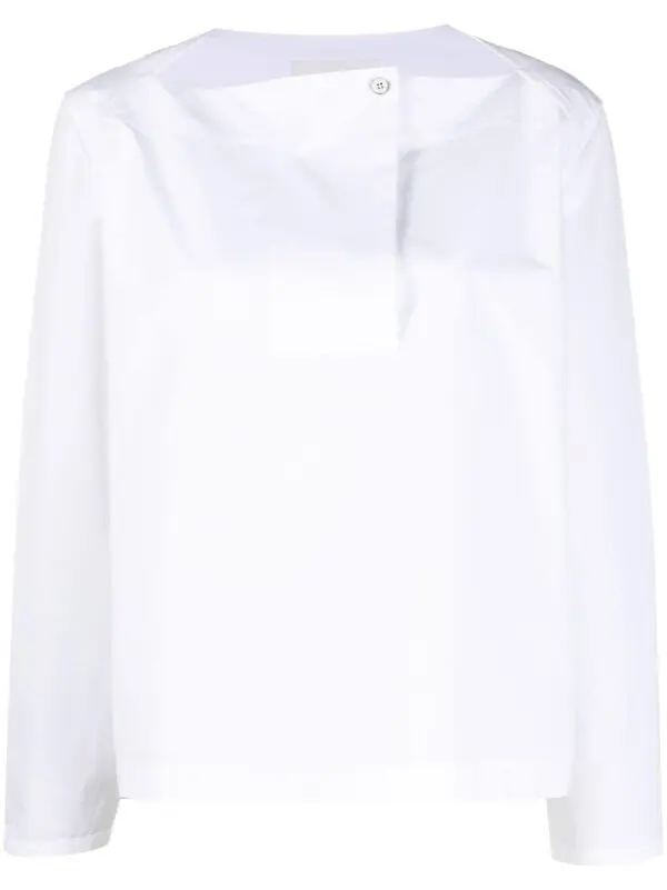 JIL SANDER Long-sleeved Blouse - White