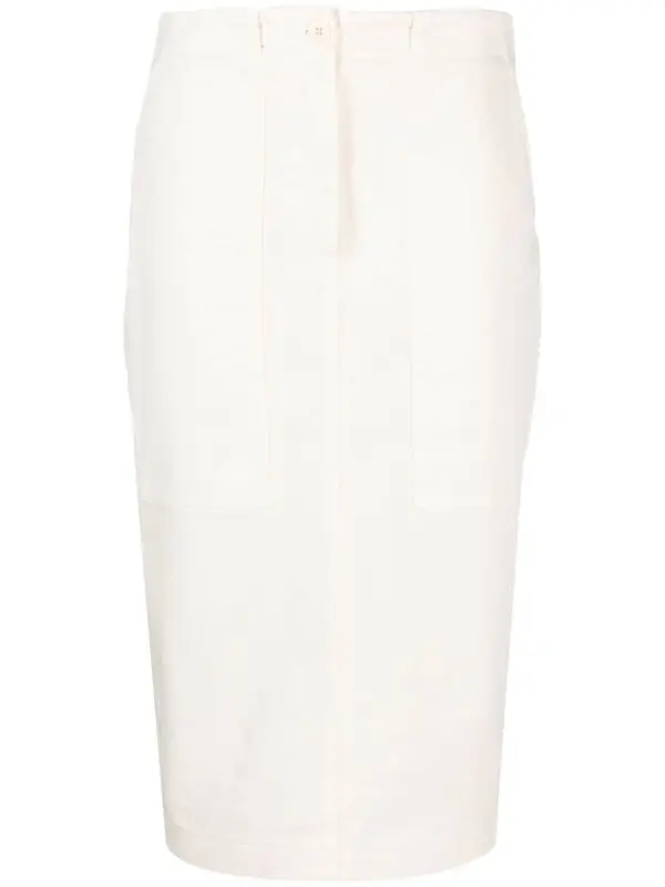 NUDE High-waisted Midi Skirt