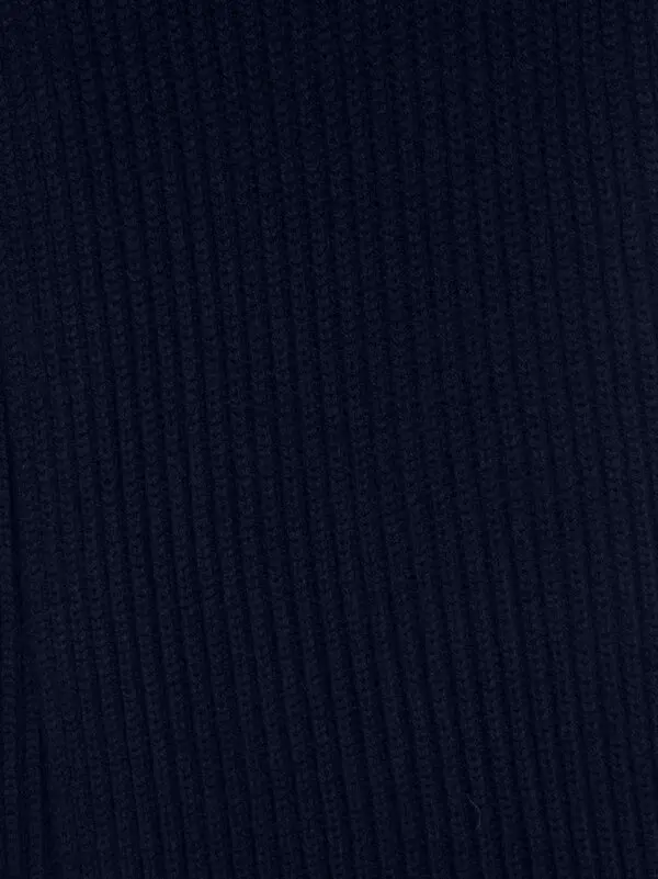 Kenzo Logo-patch Ribbed-knit Scarf