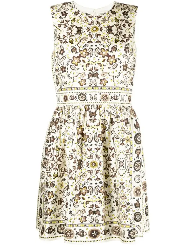 Tory Burch Pisces Dream-print Silk Dress