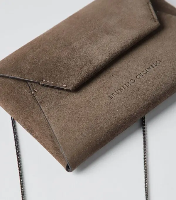 Brunello Cucinelli Suede Envelope Shoulder Bag