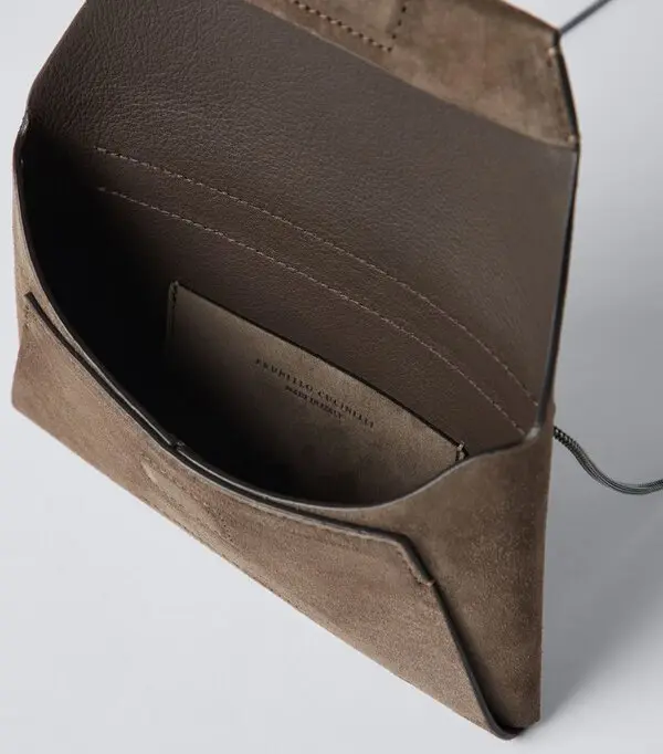 Brunello Cucinelli Suede Envelope Shoulder Bag