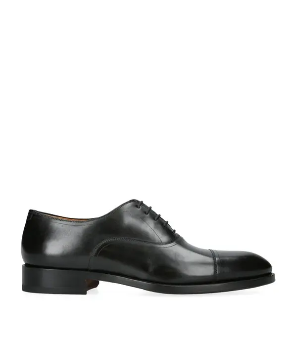 Magnanni Leather Flex Oxford Shoes - Black