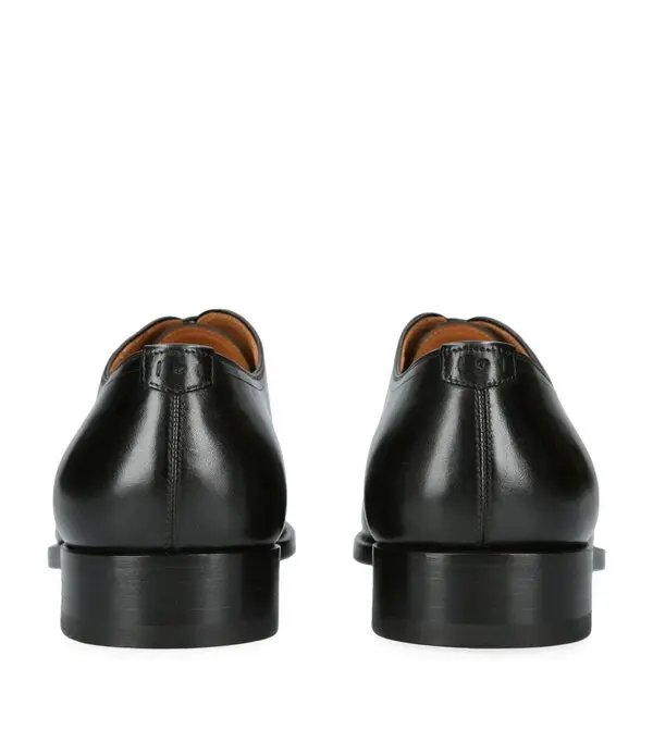 Magnanni Leather Flex Oxford Shoes - Black