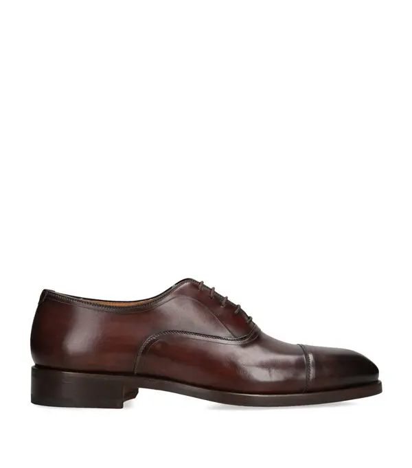 Magnanni Leather Oxford Shoes - Brown