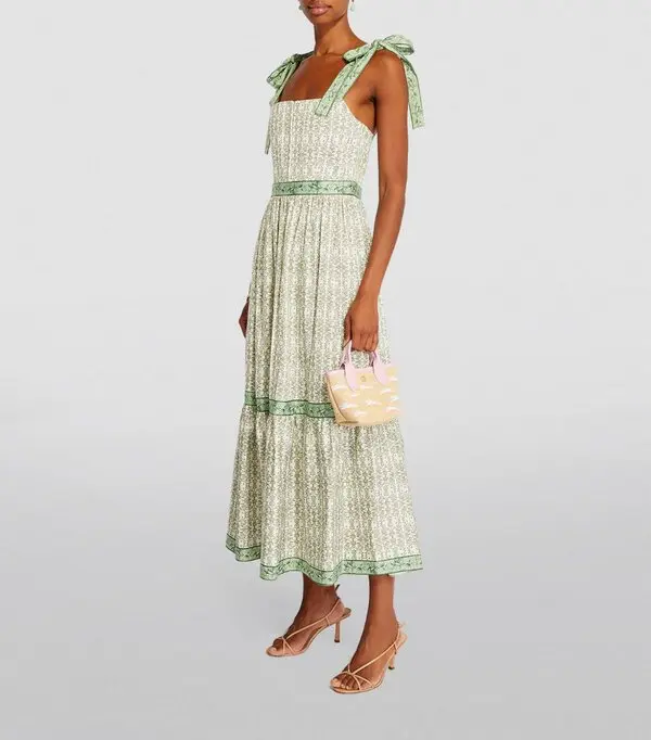 alice and olivia breslin corset midi dress + - Green off the shoulder dress UK 4 Size:s