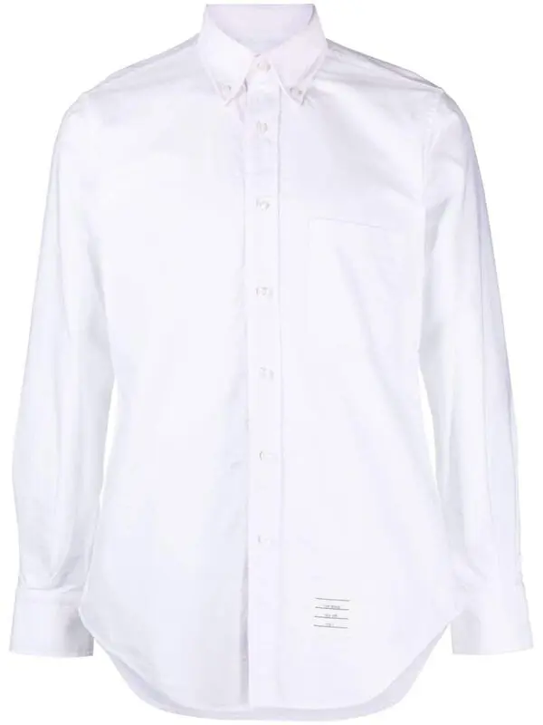 Thom Browne Oxford Grosgrain Placket Shirt - White