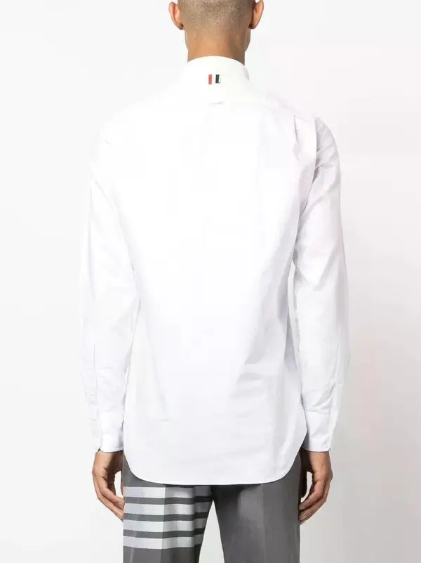 Thom Browne Oxford Grosgrain Placket Shirt - White