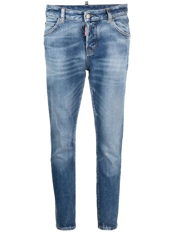 Dsquared2 Tapered Jeans With Logo Patch