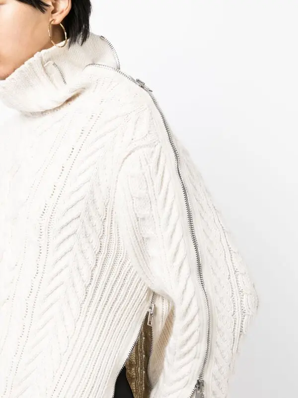 Monse Cable-knit Jumper With Zip Detail