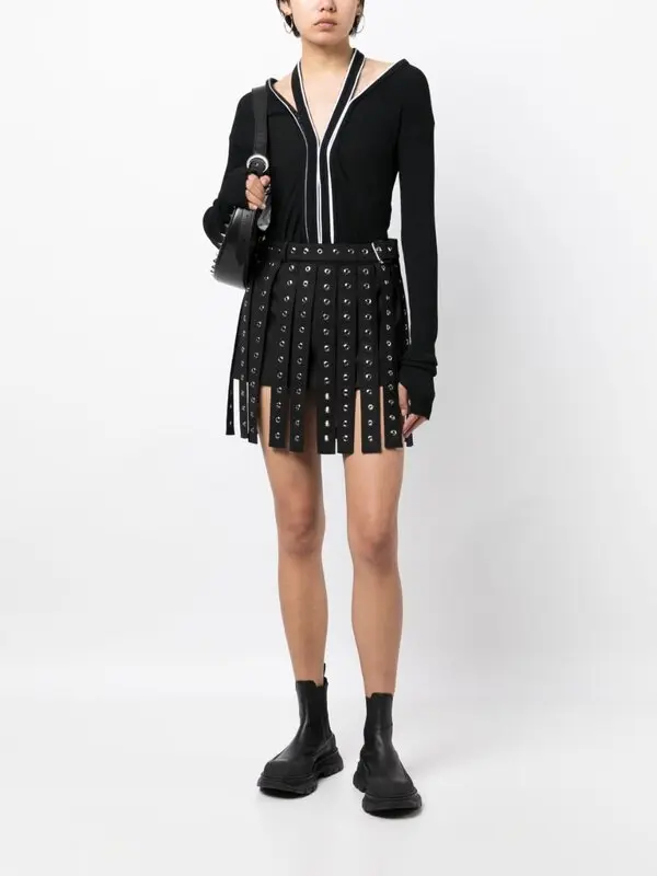 Monse Eyelet-detailed Asymmetric Skirt