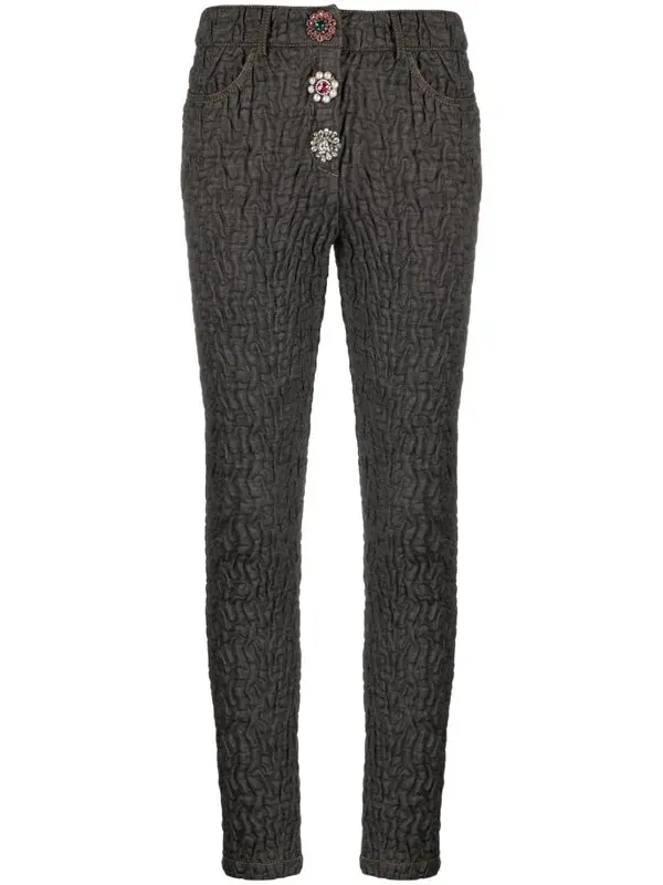 Moschino Textured Cropped Trousers