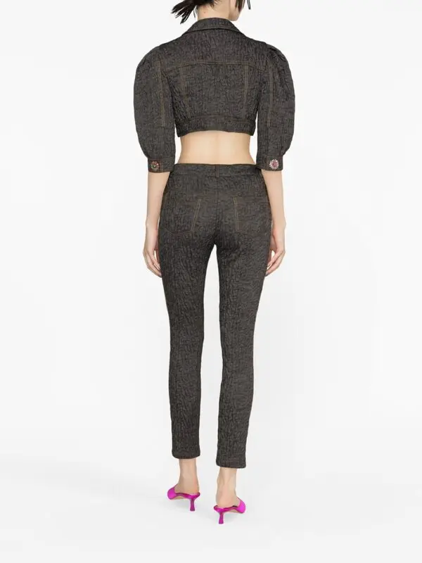 Moschino Textured Cropped Trousers