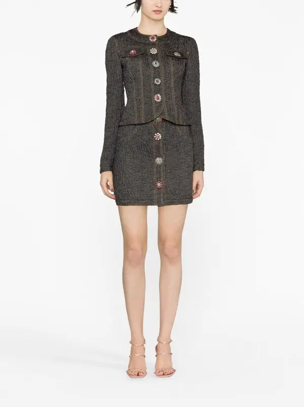 Moschino Textured Fitted Skirt