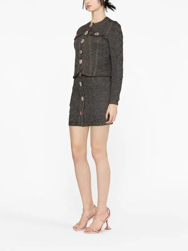 Moschino Textured Fitted Skirt