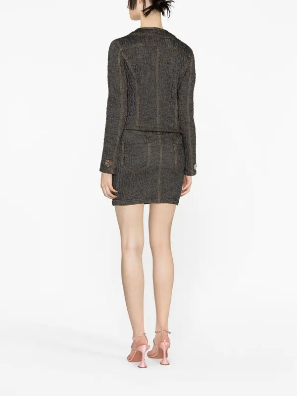 Moschino Textured Fitted Skirt