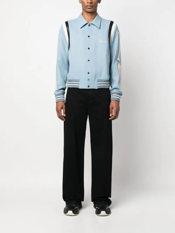 Amiri Logo-print Bone-patch Jacket