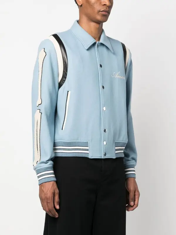 Amiri Logo-print Bone-patch Jacket