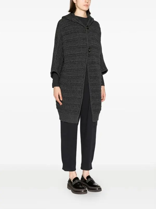 Brunello Cucinelli Hooded Midi Cardigen-coat
