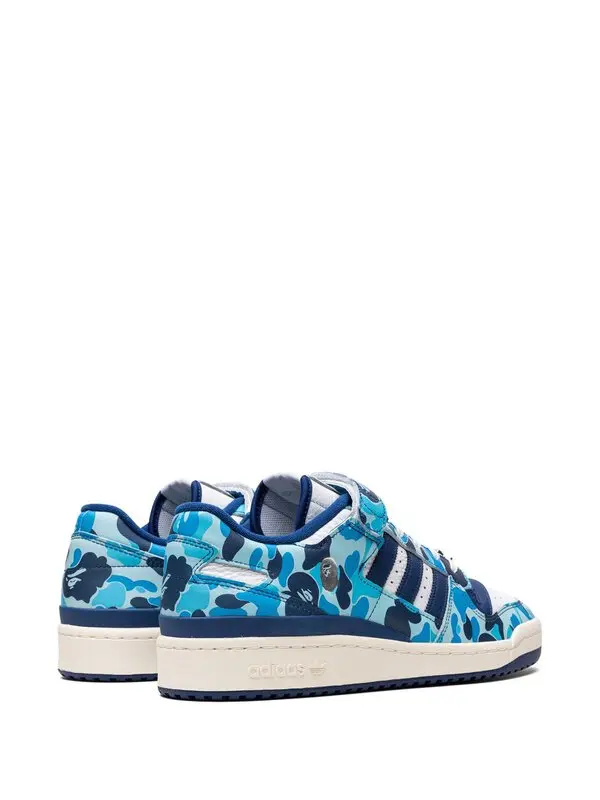 Adidas Forum '84 Low Bape 30th Anniversary Camo Sneakers - Blue