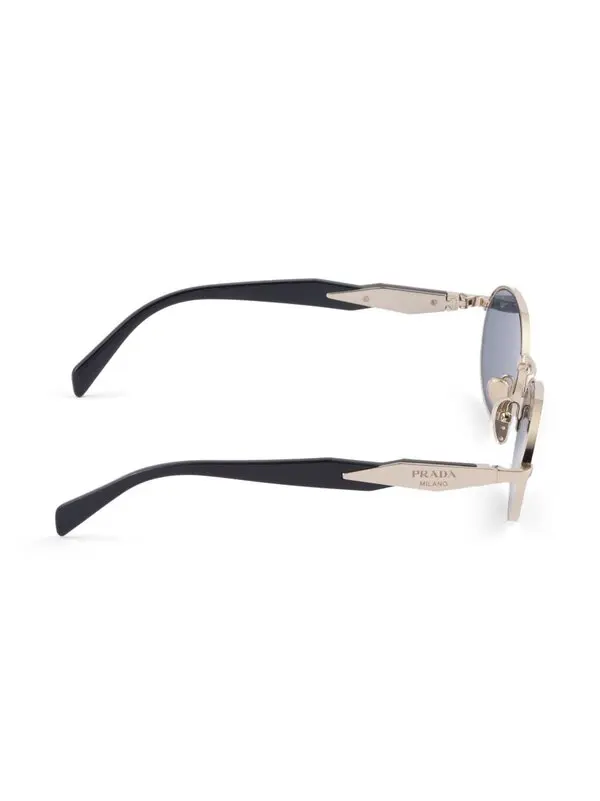 Prada Tinted Oval-frame Sunglasses - Silver