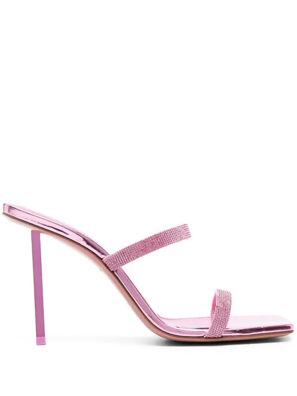Amina Muaddi 100mm Rih Sandals - Pink