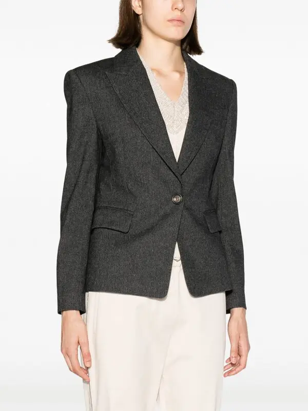 Brunello Cucinelli Single-breasted Virgin Wool Blazer