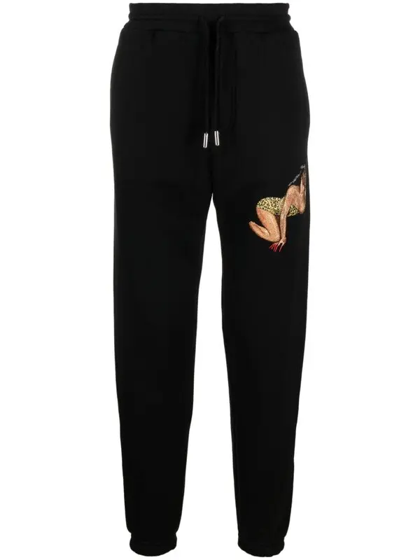 Roberto Cavalli Printed Cotton Track Pants