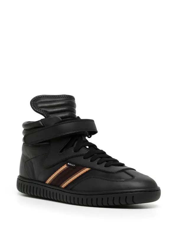 Bally Side-stripe Leather High-top Sneakers
