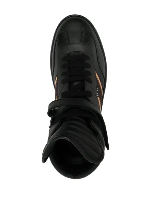 Bally Side-stripe Leather High-top Sneakers