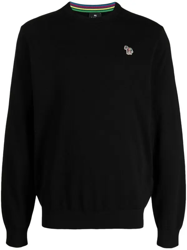 Paul Smith Zebra-patch Crew-neck Jumper