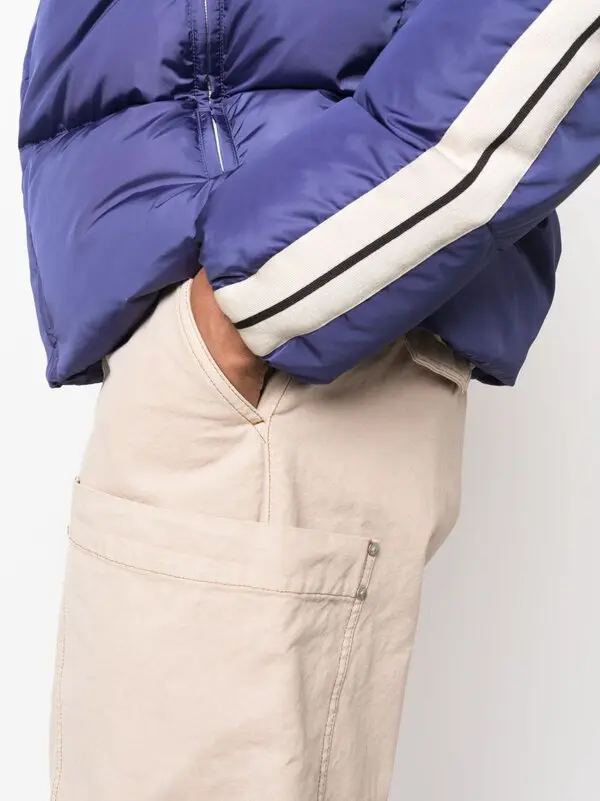 Palm Angels Wide-leg Cotton Cargo Trousers
