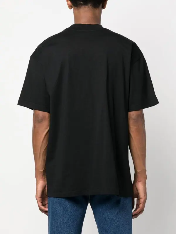 MSGM Logo-print Cotton T-shirt - Black