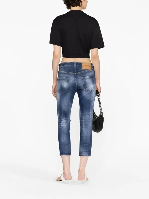 Palm Angels Ring-embellished Cropped T-shirt