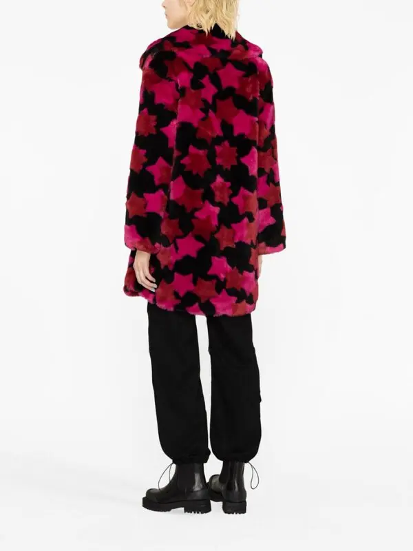 Versace Star-print Faux-fur Coat