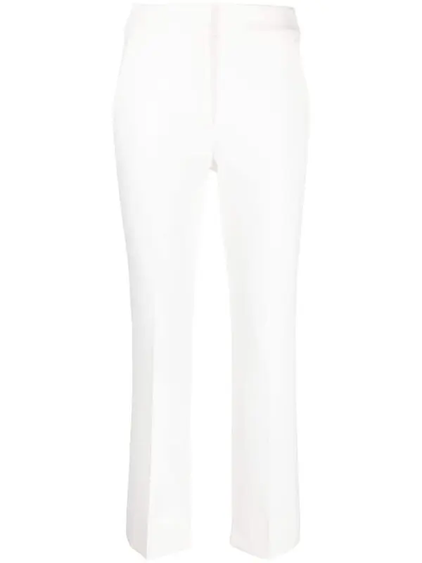 Peserico High-waist Straight-leg Trousers - White